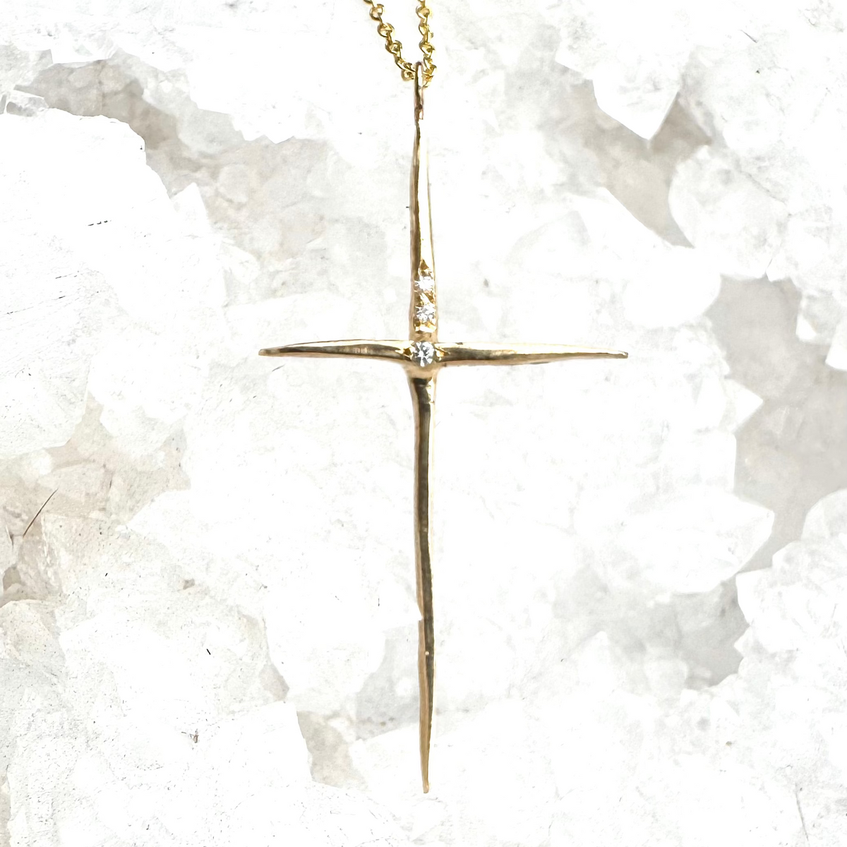 Large Narrow Cross Necklace – Robin Haley Jewelry